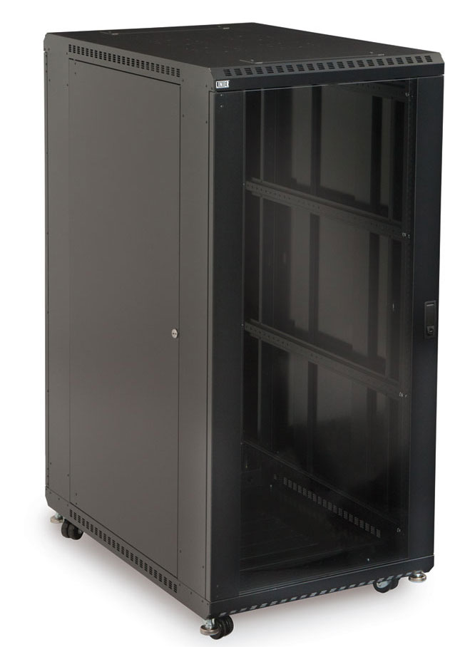 ProVisions Modular Hardware - 27U Glass Front/Vented Rear Cabinet